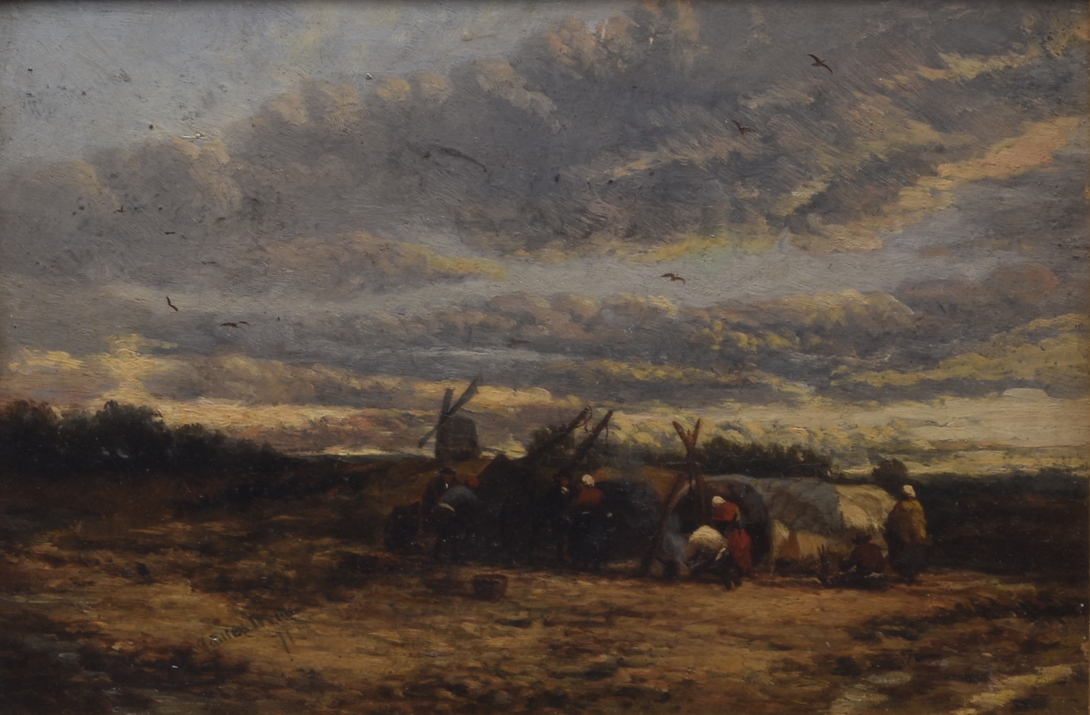 James Webb | A windmill by moonlight (1875) | MutualArt