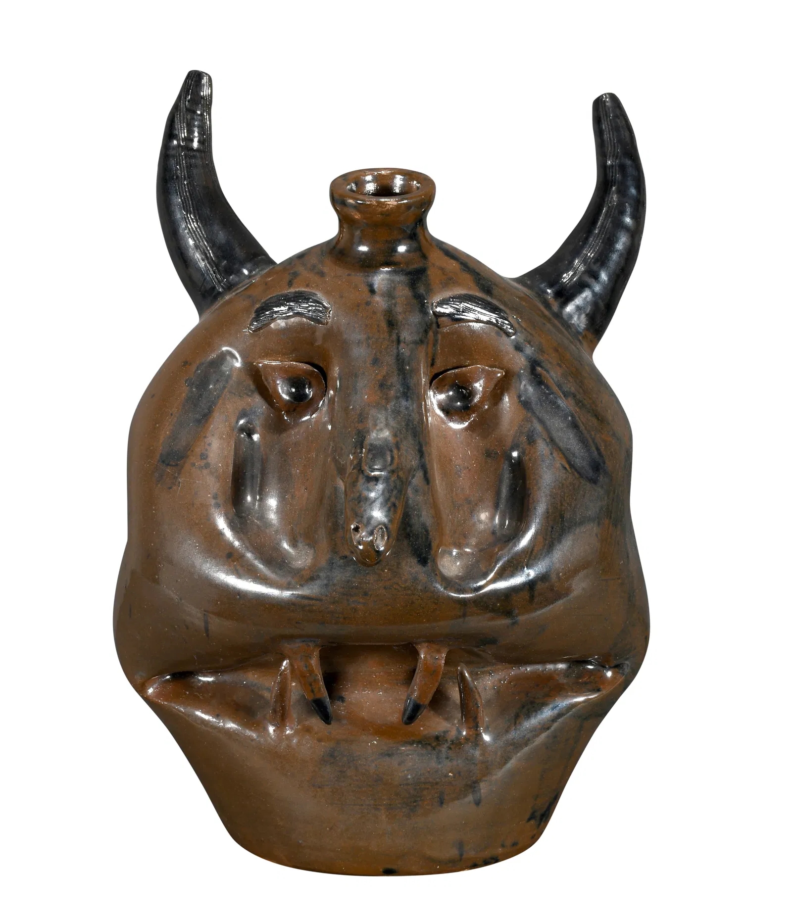 Allen Ham | Rare Four Gallon Devil Face Jug (1990) | MutualArt