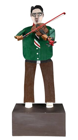 Noah Kinney | Man Playing the Fiddle | MutualArt