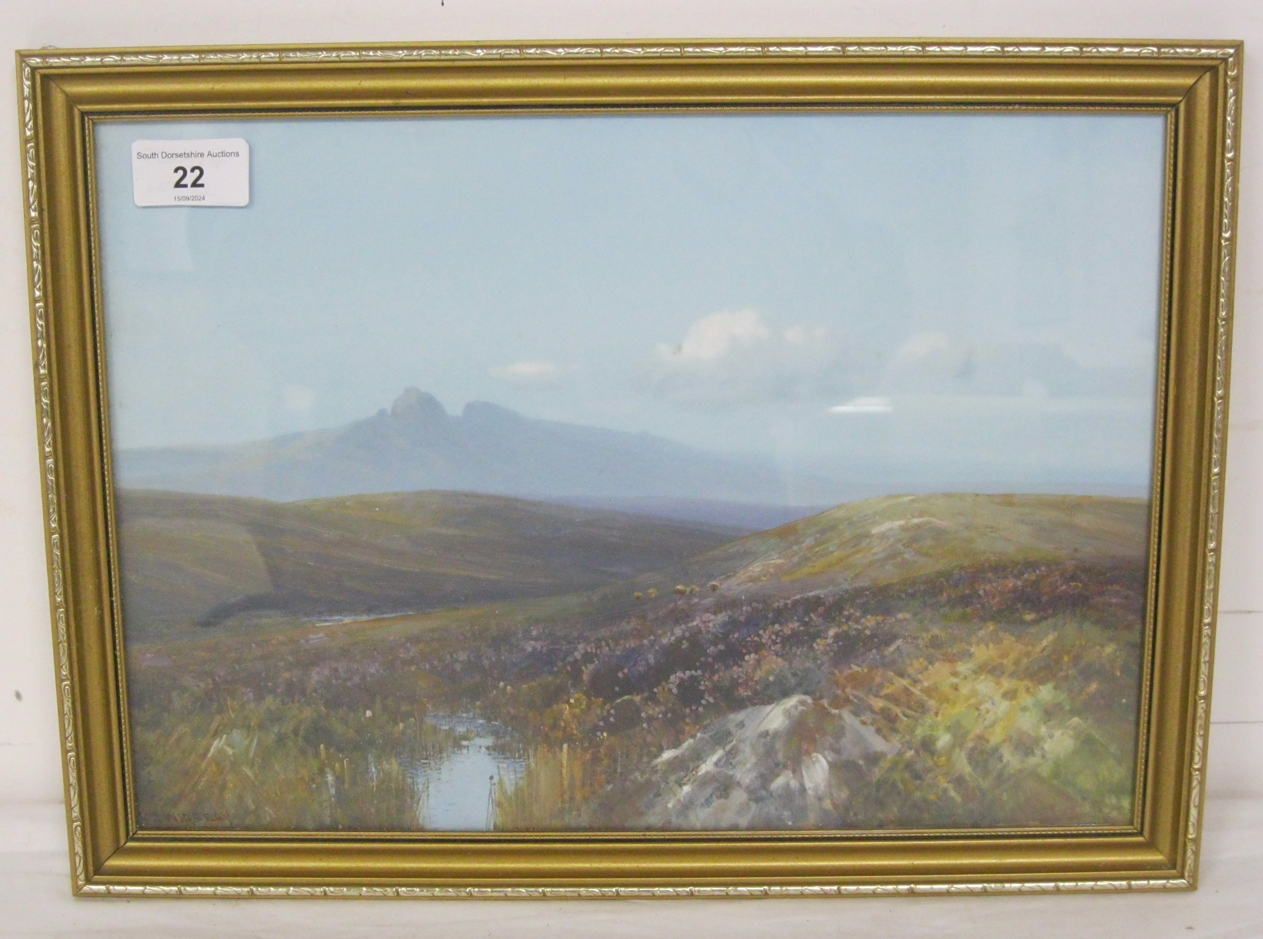 Frederick John Widgery | Dartmoor scene with tor in background | MutualArt
