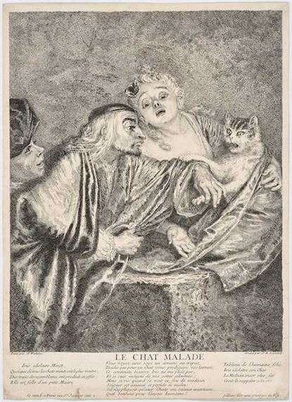 Jean-Antoine Watteau | Le chat malade | MutualArt