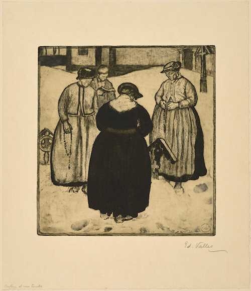 Edouard Vallet | Autour d'une tombe | MutualArt