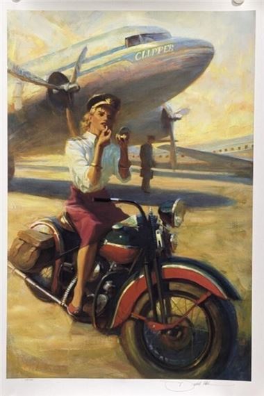David Uhl | Print David Uhl Harley-Davidson Starting Line Giclee Print ...