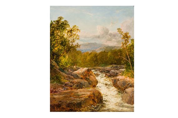 James Burrell Smith | Stream through a wooded landscape (1784) | MutualArt