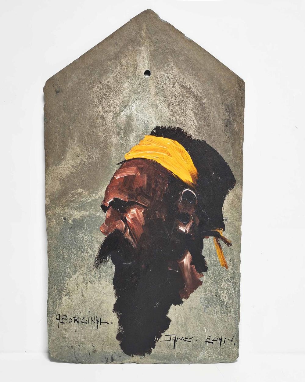 James Egan | A James Egan portrait, oil on board (H:56cm x W:31cm | MutualArt