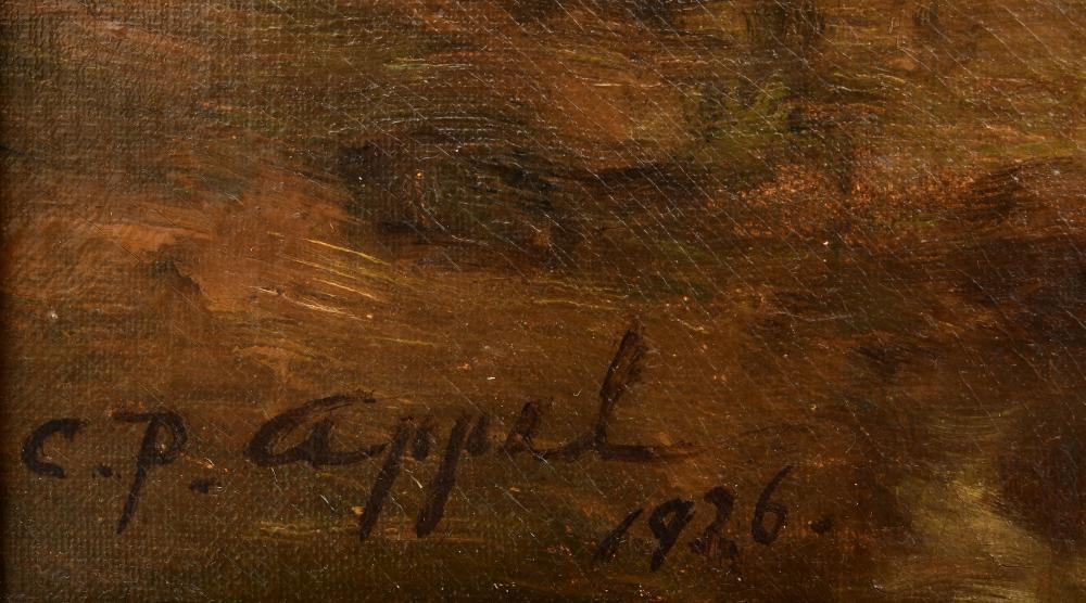 Charles P. Appel | Sunset Landscape with Man in Boat (1926) | MutualArt