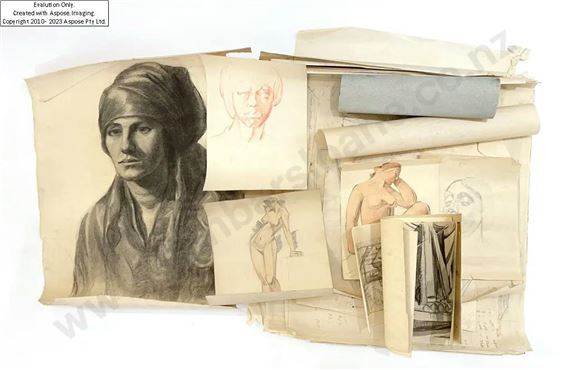 John Weeks | 22 Assorted Sketchbook Studies | MutualArt