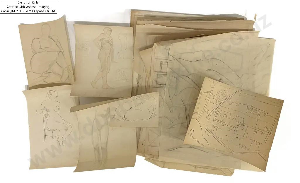 John Weeks | 25 Assorted Sketchbook Studies | MutualArt