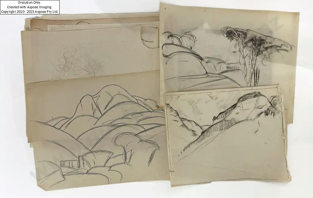 John Weeks | 25 Assorted Sketchbook Studies | MutualArt