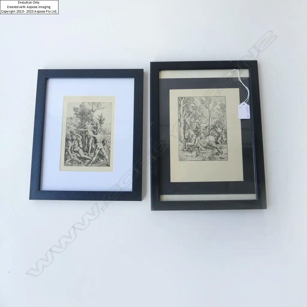 Albrecht Dürer | TWO ANTIQUE ALBRECHT DURER ETCHINGS The Knight and the ...