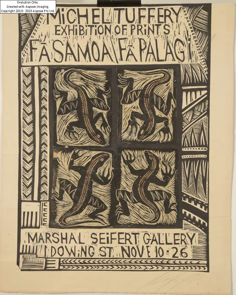 Michel Tuffery | Marshall Seifert Gallery Poster (unframed) (88 ...