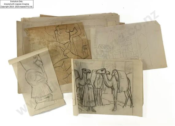 John Weeks | 25 Assorted Sketchbook Studies | MutualArt