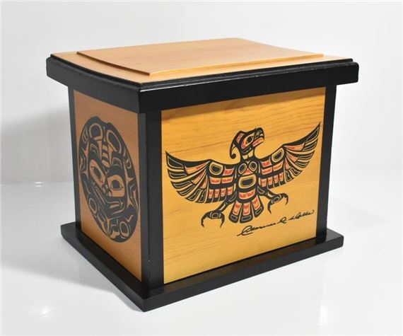 Clarence Wells | CLARENCE WELLS HAIDA PACIFIC NORTHWEST WOOD BOX | MutualArt