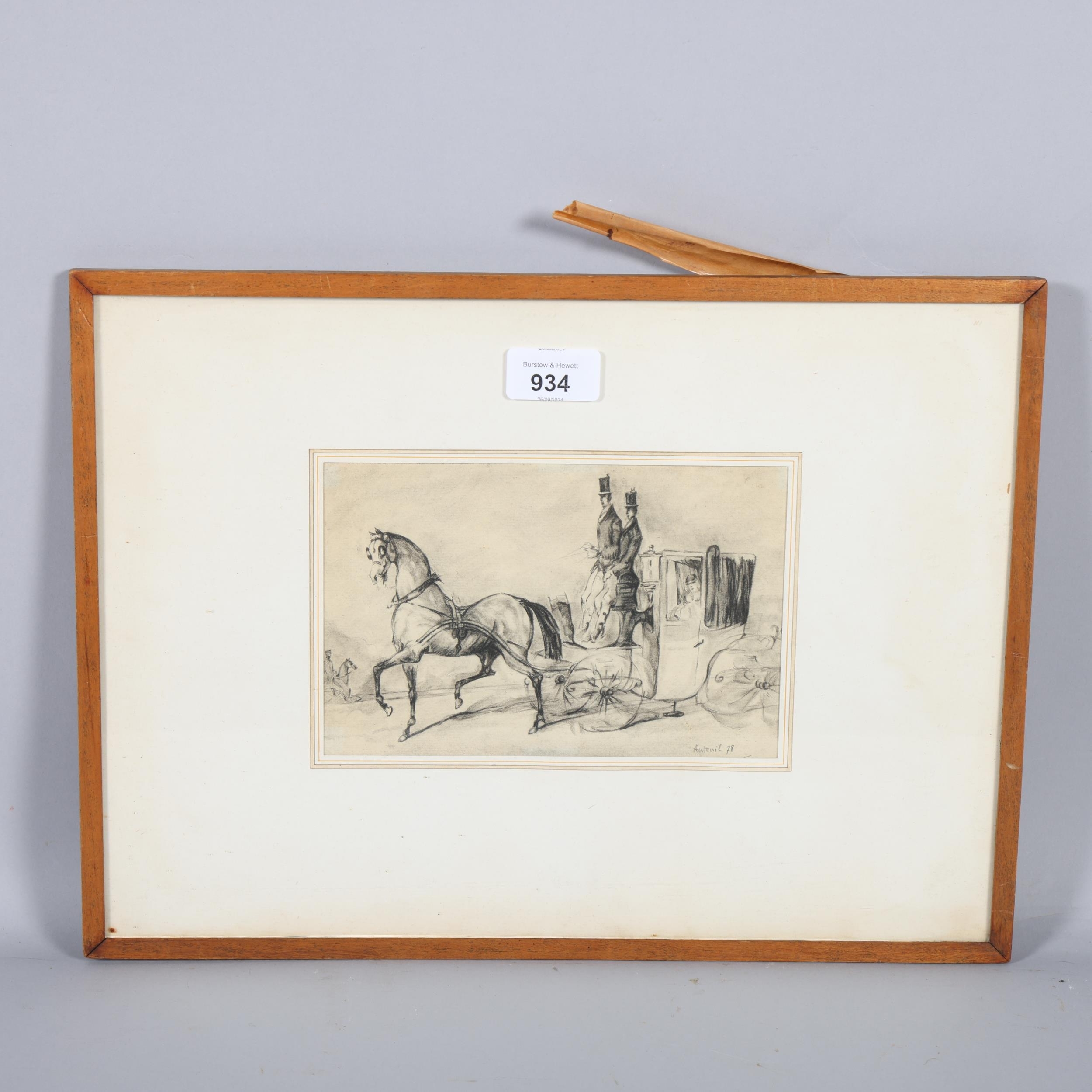 Constantin Guys | horse drawn carriage (1878) | MutualArt