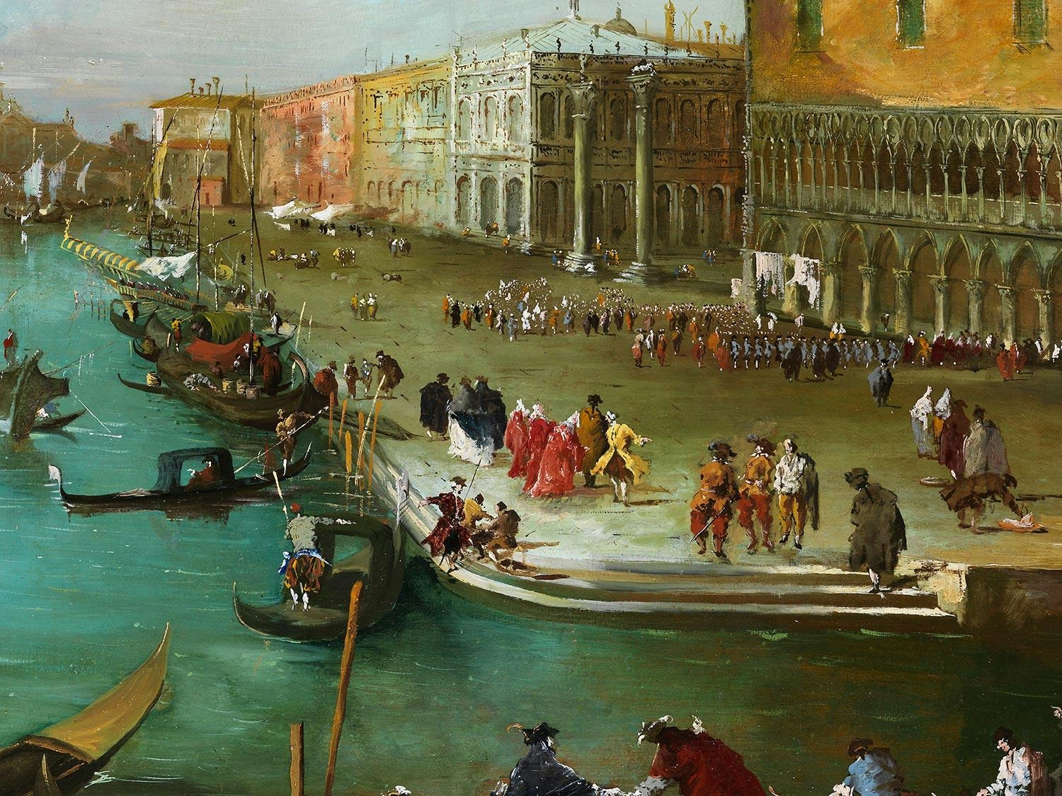Giuseppe Ponga | VEDUTE MIT DOGENPALAST UND PIAZETTA (1856) | MutualArt