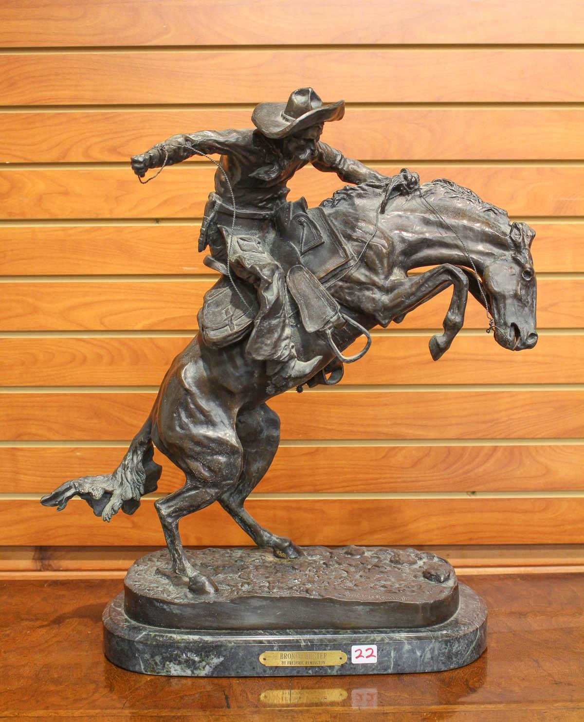 Frederic Remington | Bronco Buster, | MutualArt