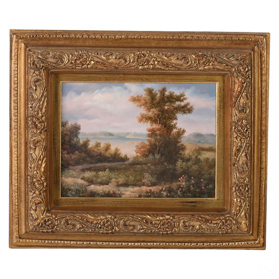 Barbizon School, 19th Century | A serene and lush lakeside rural ...