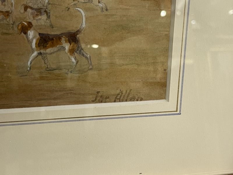 Joe Allen | A watercolour scene of the hunt signed Joe Allen | MutualArt