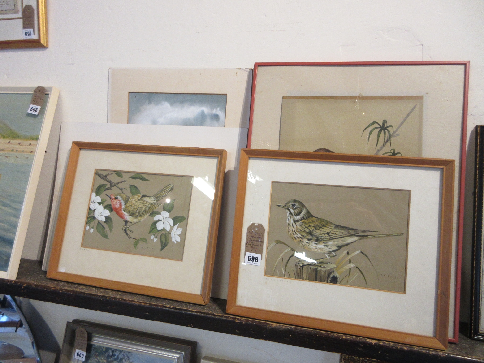John Crank | THREE FRAMED AND THREE UNFRAMED WATERCOLOUR AND GOUACHE ...