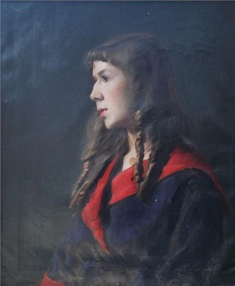 Marie Goth | Marie Goth 24x20 O/C The Girl with Curls | MutualArt