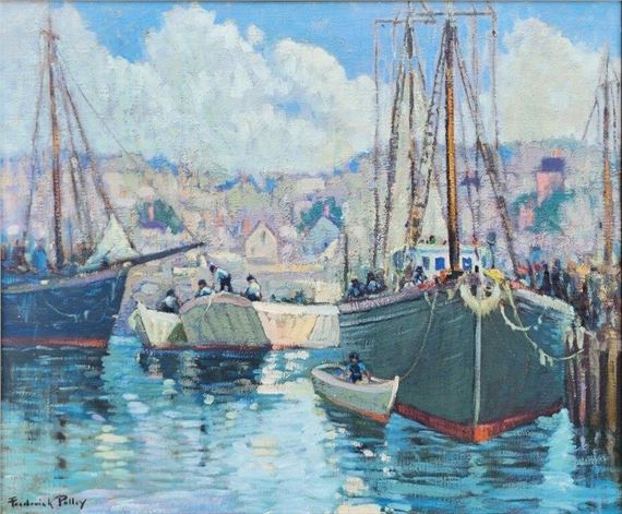 Frederick Polley | Frederick Polley 20x24 O/C New England Harbor (1955 ...