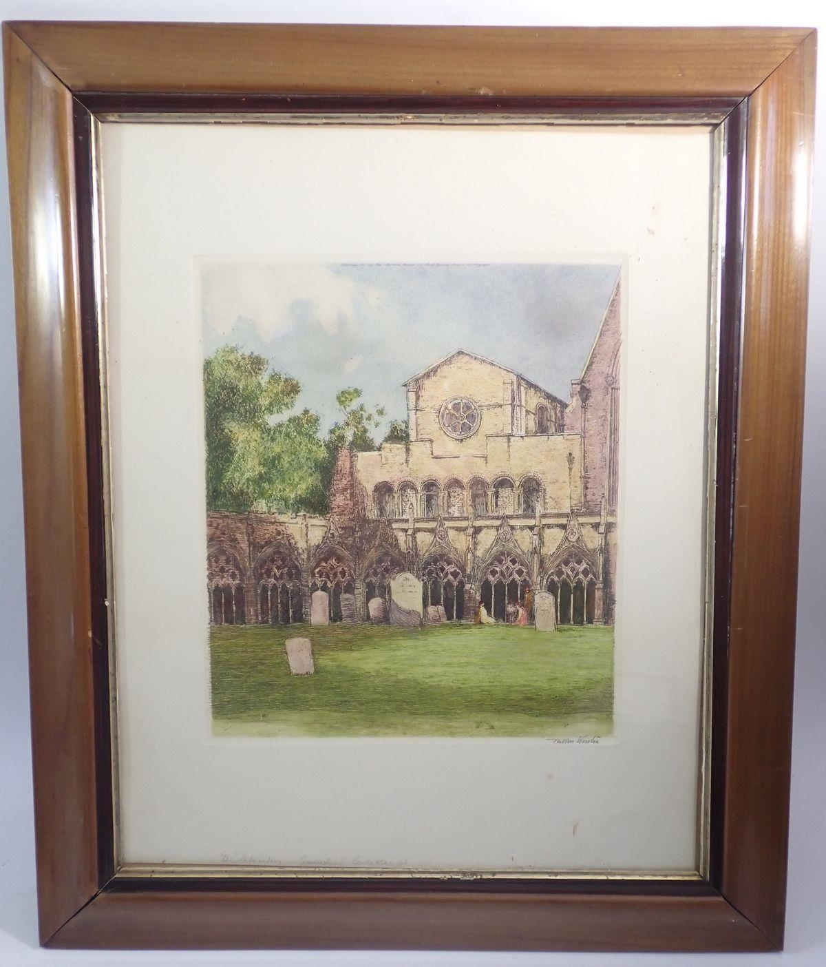 William Tatton Winter | William Tatton Winter - coloured etching of a ...