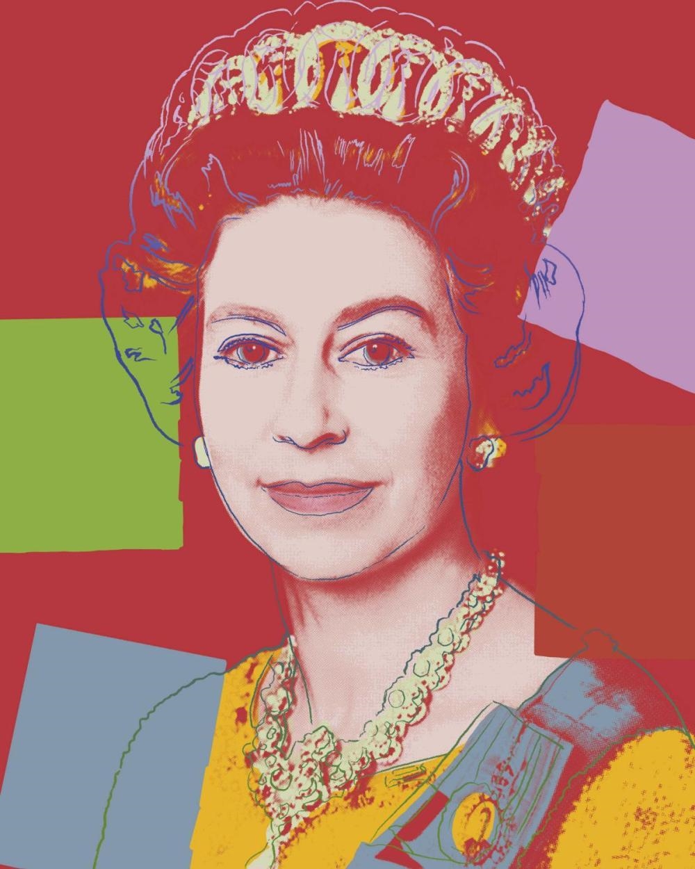Queen Elizabeth | Andy Warhol- Silk Screen on Museum Board Queen ...