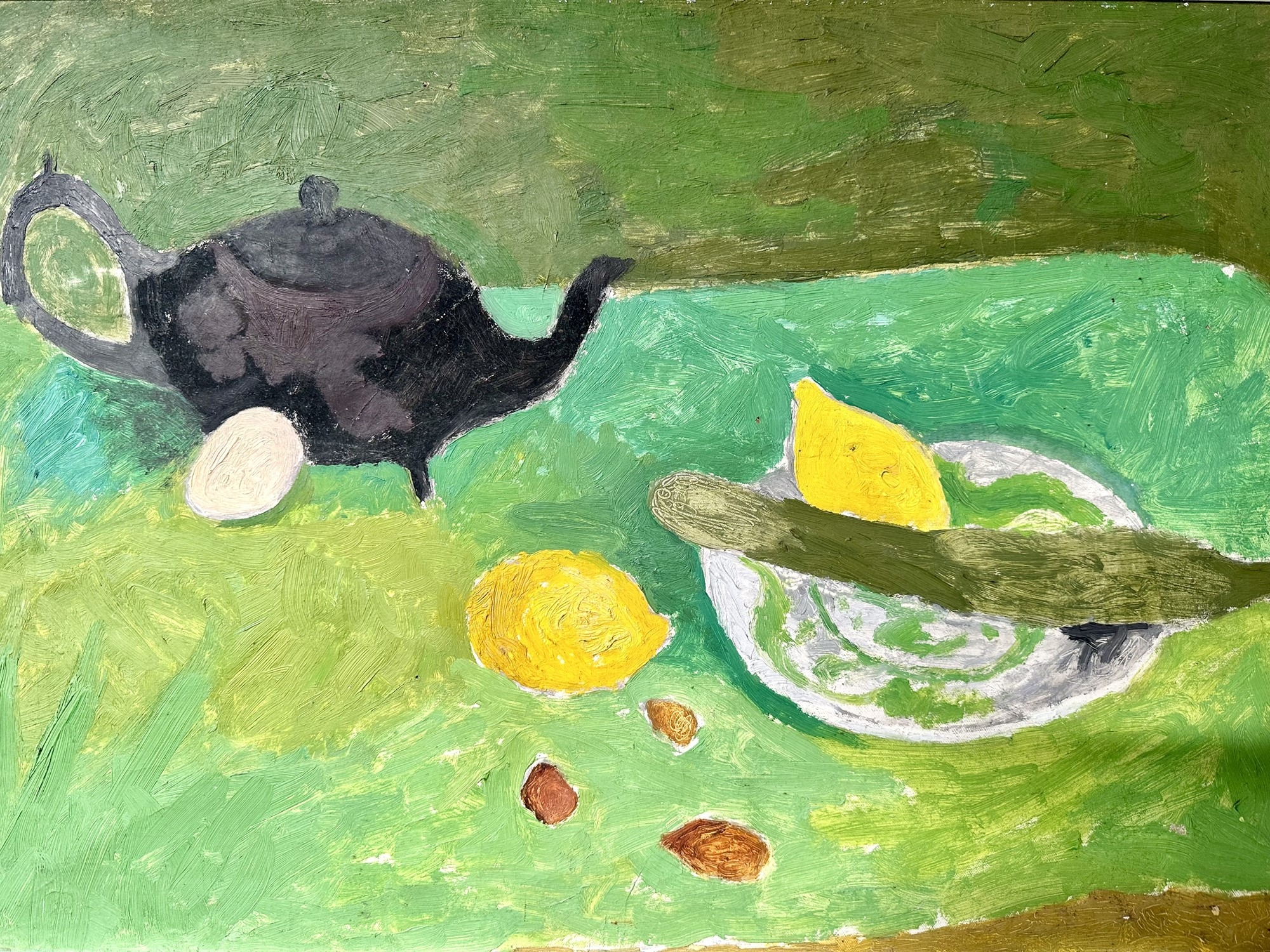 Adrian Campbell | Still life with old teapot | MutualArt