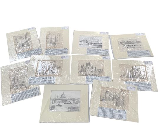 Ernest Sutton | Group of ten pencil illustrations of Abbeys | MutualArt