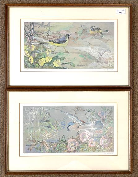 Eric Arnold Roberts Ennion | Grey Wagtails and Red Backed Shrike ...