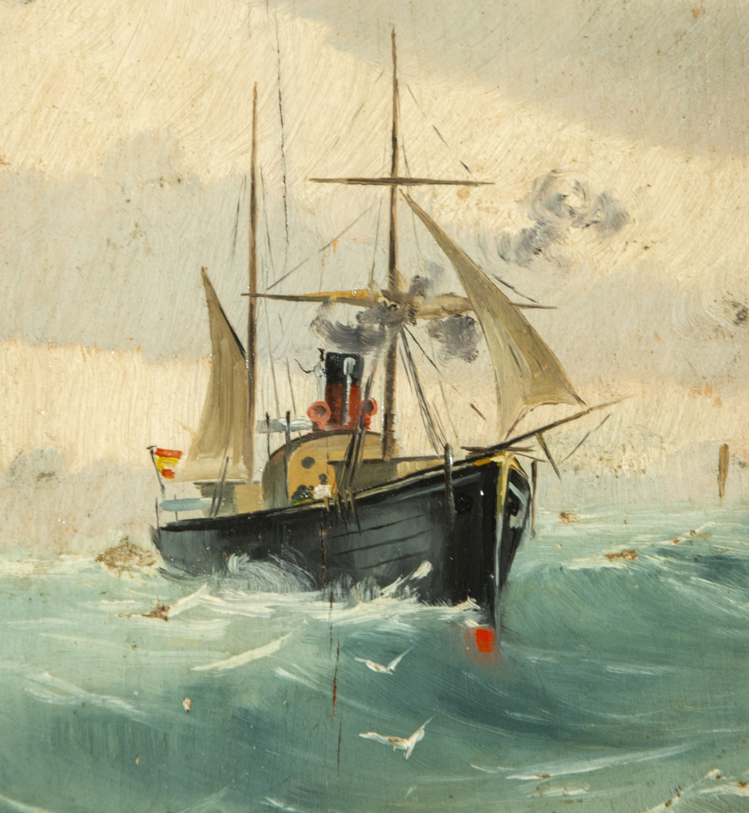 Spanish School, 19th Century | Barco en el Mar | MutualArt