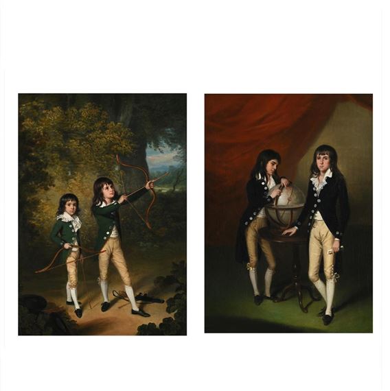 Arthur William Devis | A DOUBLE PORTRAIT OF TWO BOYS (2) | MutualArt