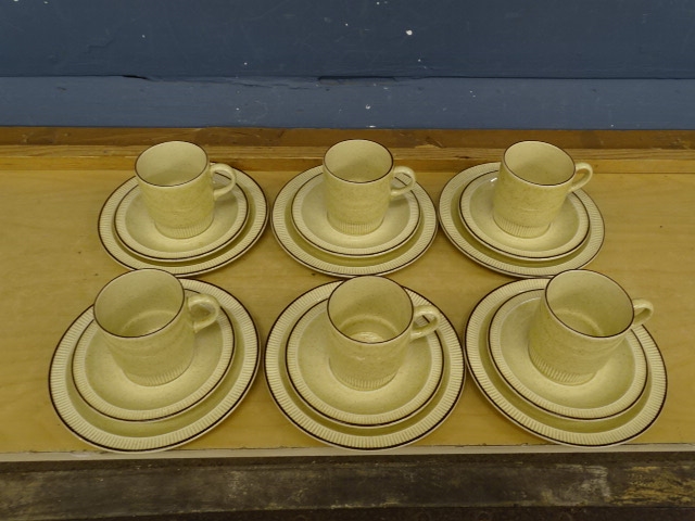 Poole Pottery | Set of 6 Poole pottery trios | MutualArt