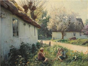 Peder Mork Monsted | Summer day (1898) | MutualArt