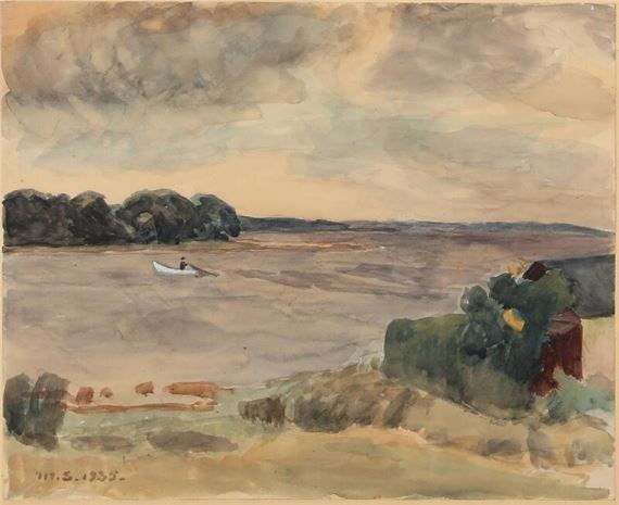 Marie Sandholt | Coastal scenery (1935) | MutualArt