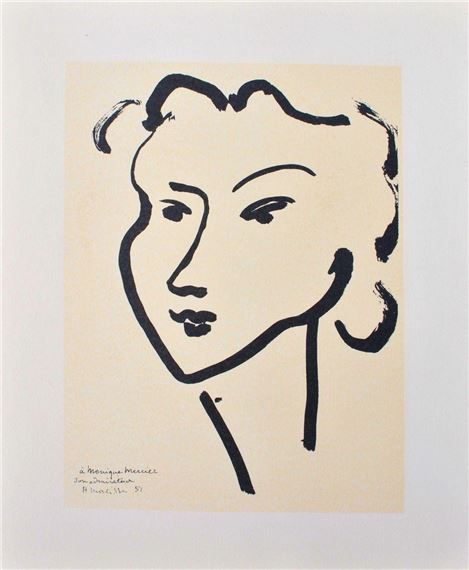 Henri Matisse | Henri MATISSE - Young Beauty, 1954 (1954) | MutualArt