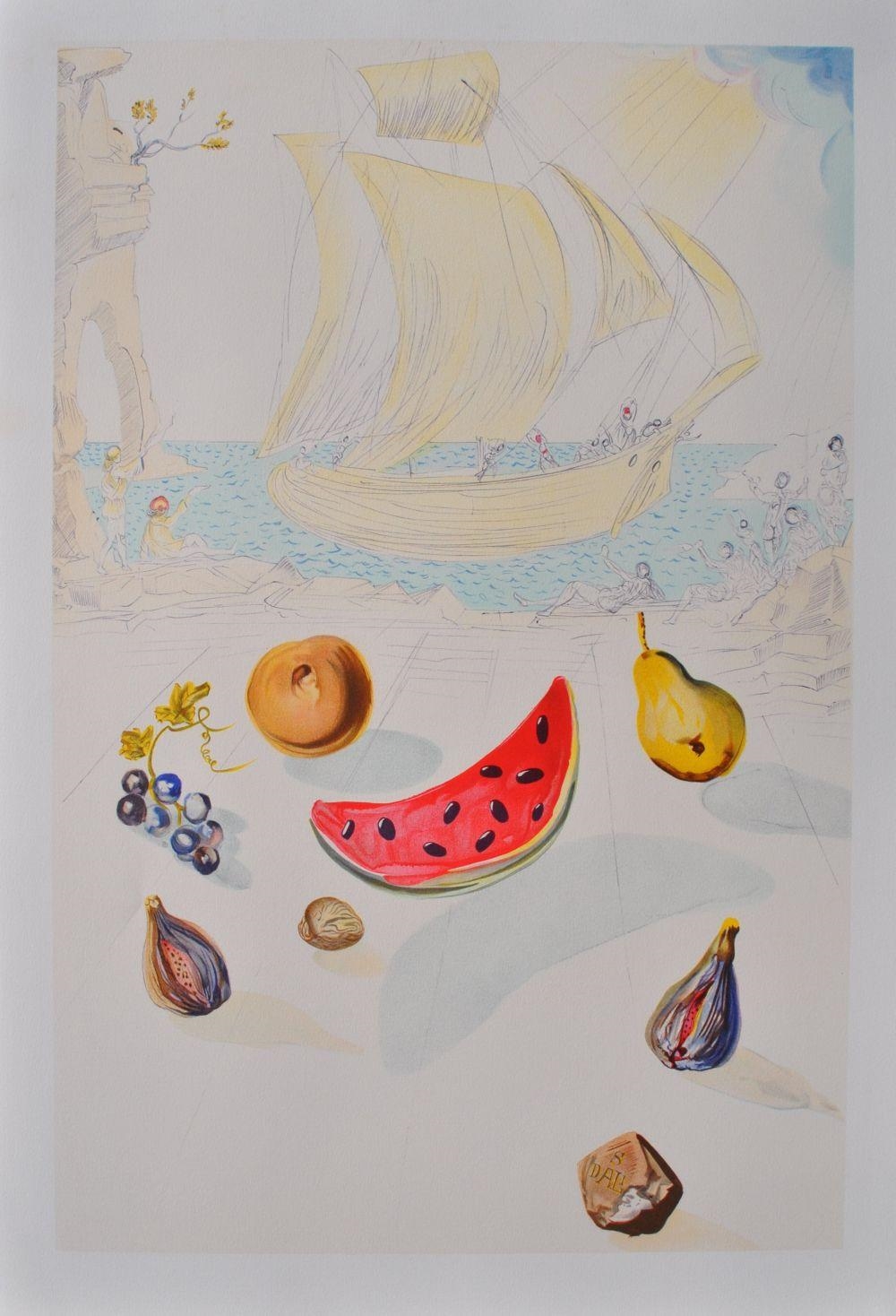 Salvador Dalí | Salvador DALI - Boats and Fruits, 1986 | MutualArt