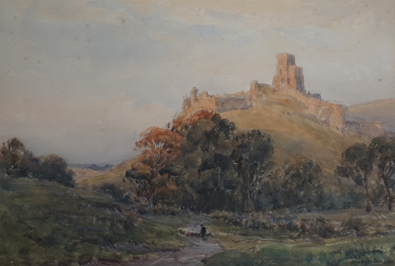 Arthur Gerald Ackermann | ‘Corfe Castle’ (1910) | MutualArt
