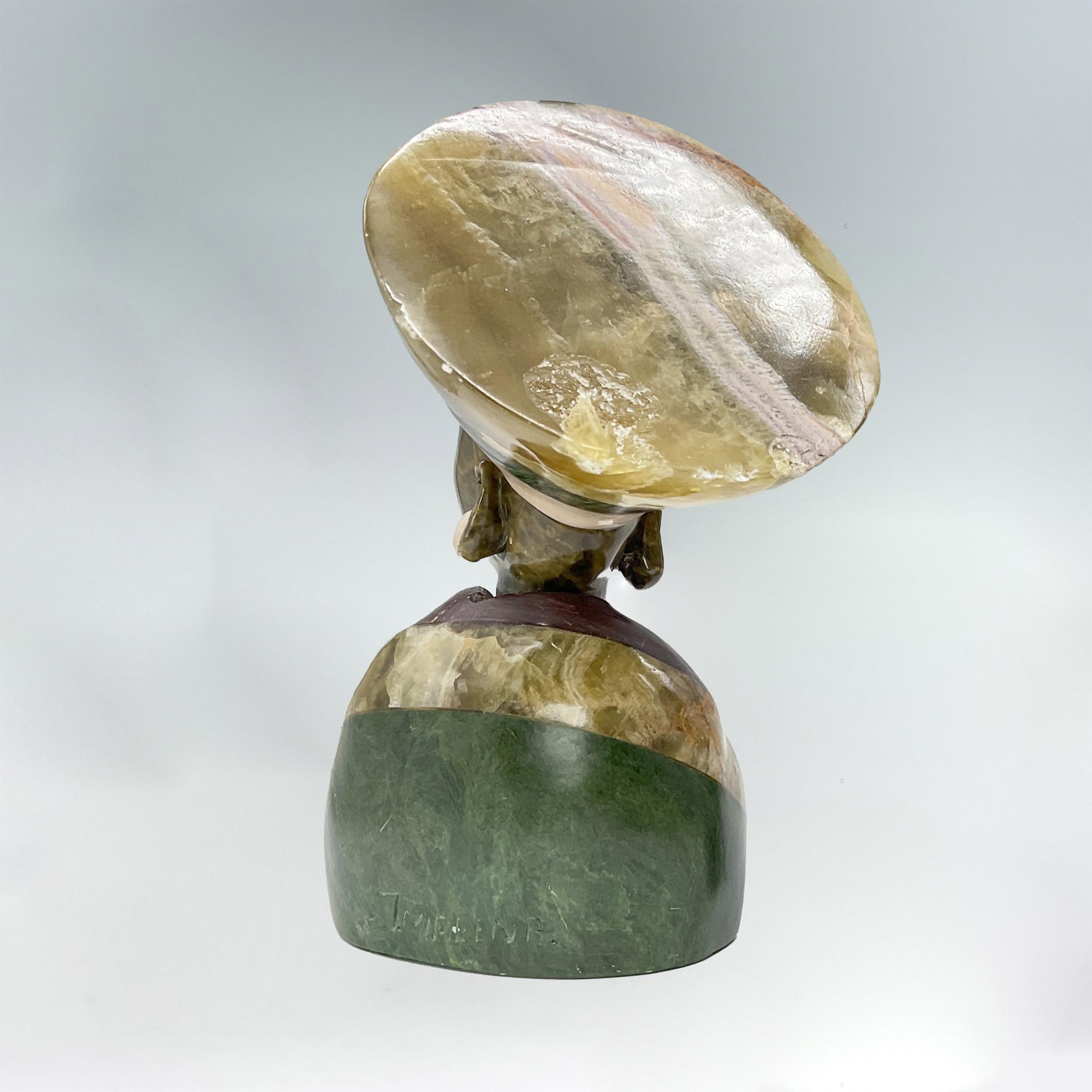 J. Mabena | Hand carved from Verdite stone of an African woman in a ...
