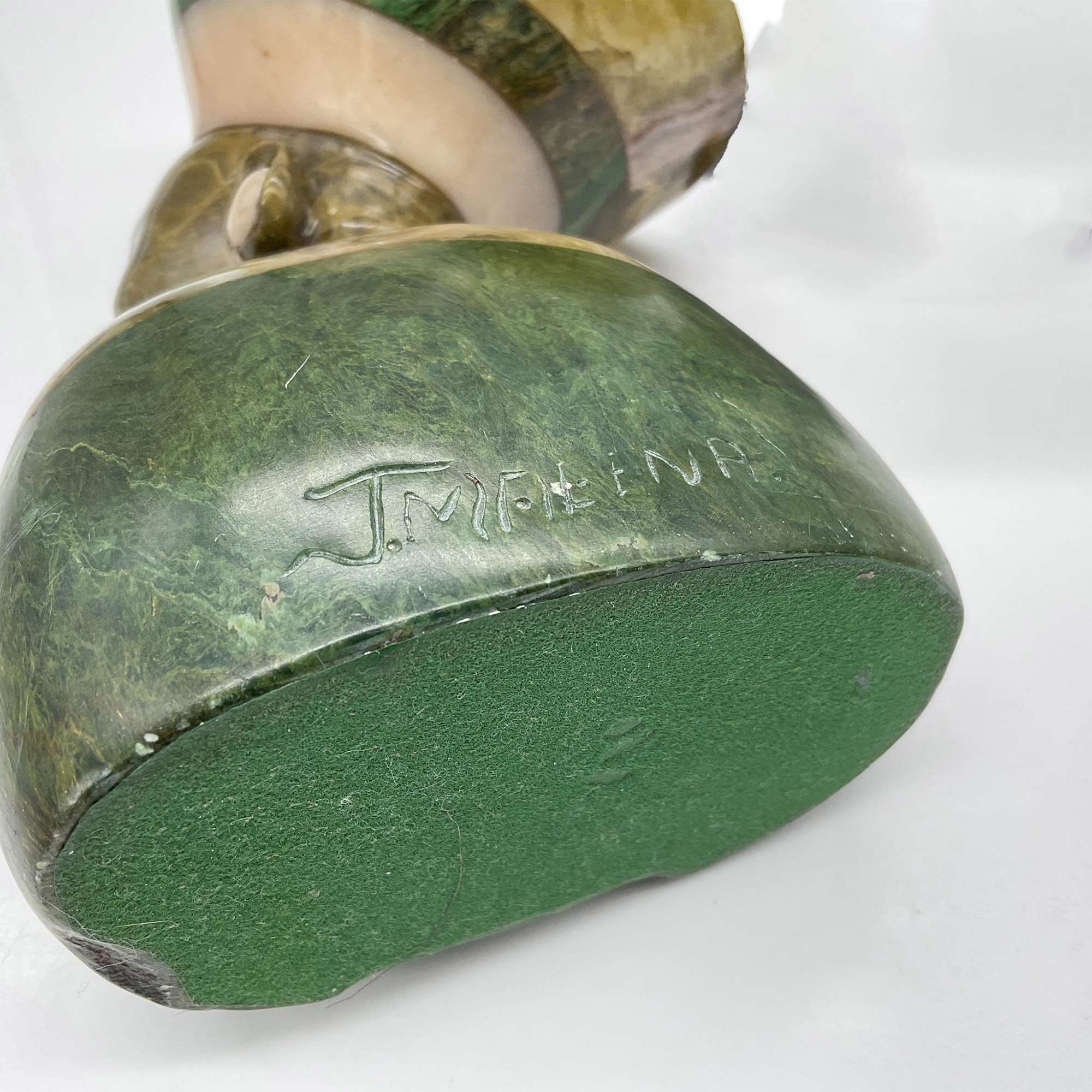 J. Mabena | Hand carved from Verdite stone of an African woman in a ...