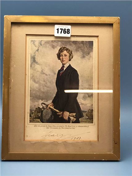 Princess Mary | Royal autograph- A Colour print of Princess Mary after ...