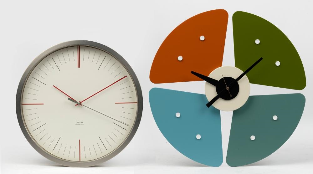 Michael Graves | A Michael Graves wall clock together with a ...