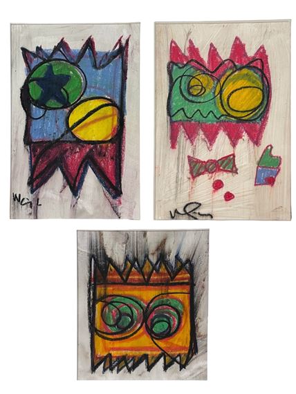 Wayne Cunningham | Three WAYNE CUNNINGHAM Abstract Mixed Media On Paper ...