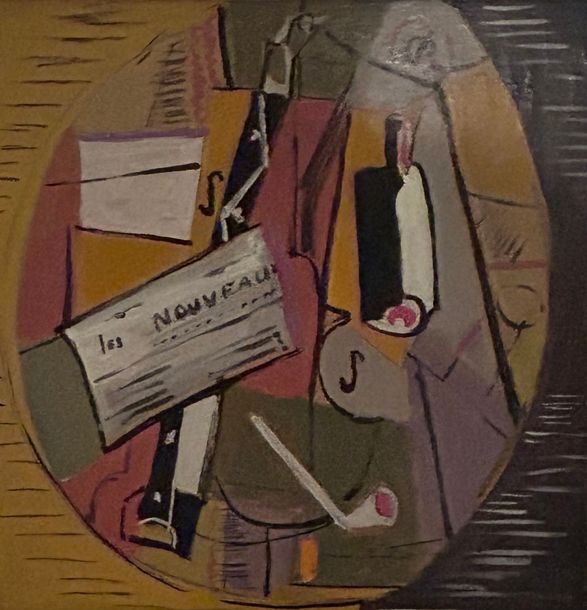 Jean Faubert | Cubic still life with newspaper | MutualArt