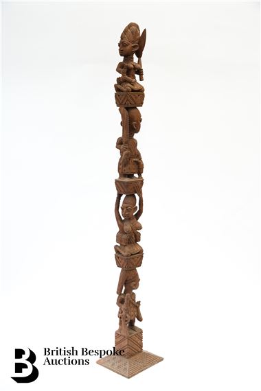 Akin Fakeye | Iroko wood figural sculpture | MutualArt