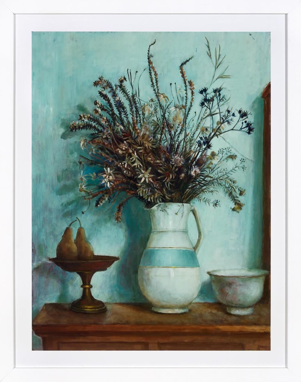 Margaret Olley | Still Life with Wattle & Pears | MutualArt