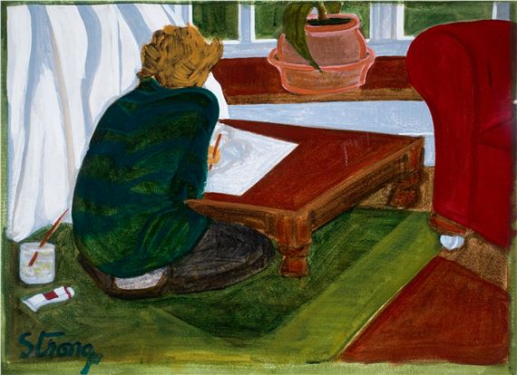 Rachael Strong | Description : Seated painter | MutualArt