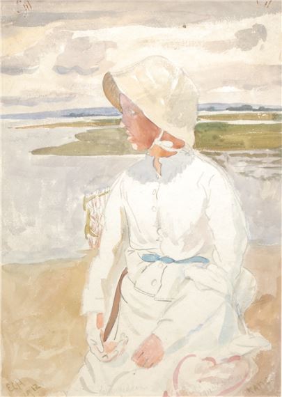 Lady Edna Clarke Hall | Portrait of Katie Gliddon (1912) | MutualArt