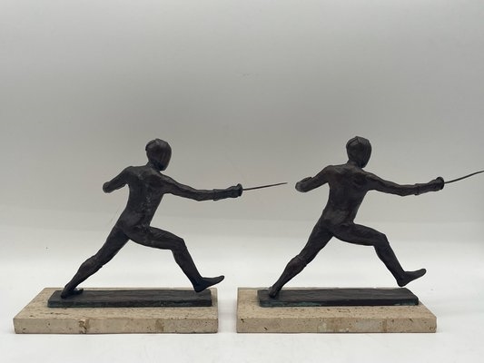 Sterett-Gittings Kelsey | Pair of Sterrett Kelsey Bronze Fencing ...