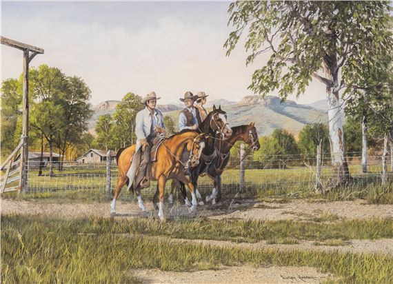 William Rushing | Cowboys in Landscape | MutualArt